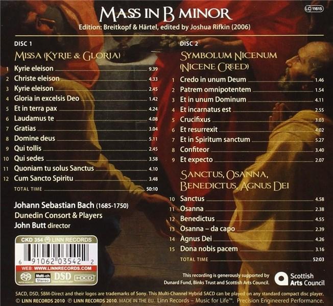 Bach - Mass In B Minor - Johann Sebastian Bach, John Butt, Dunedin ...