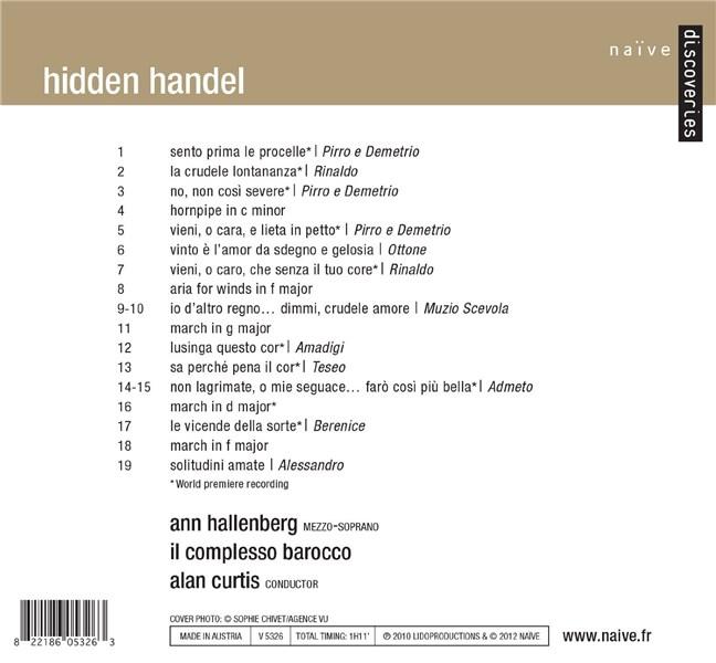 Hidden Handel - George Frideric Handel, Ann Hallenberg, Alan Curtis, Il ...