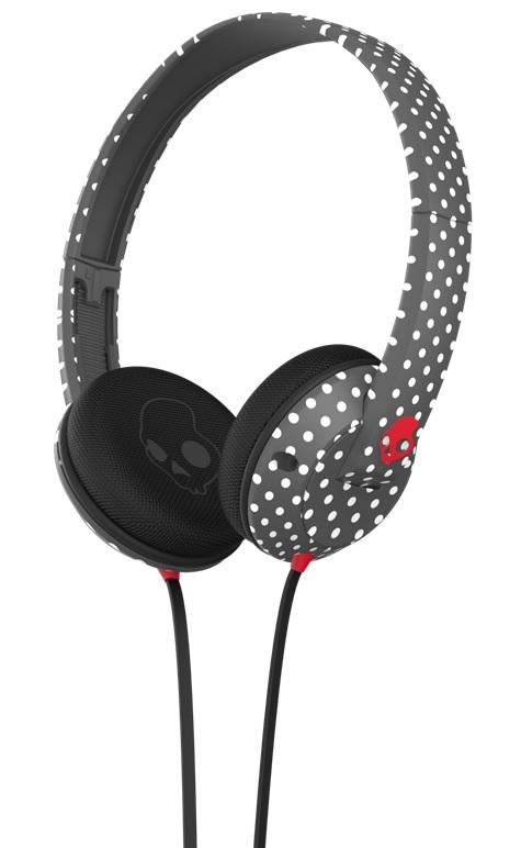 Casti Skullcandy Uprock Polka Dot Charcoal Red - Skullcandy