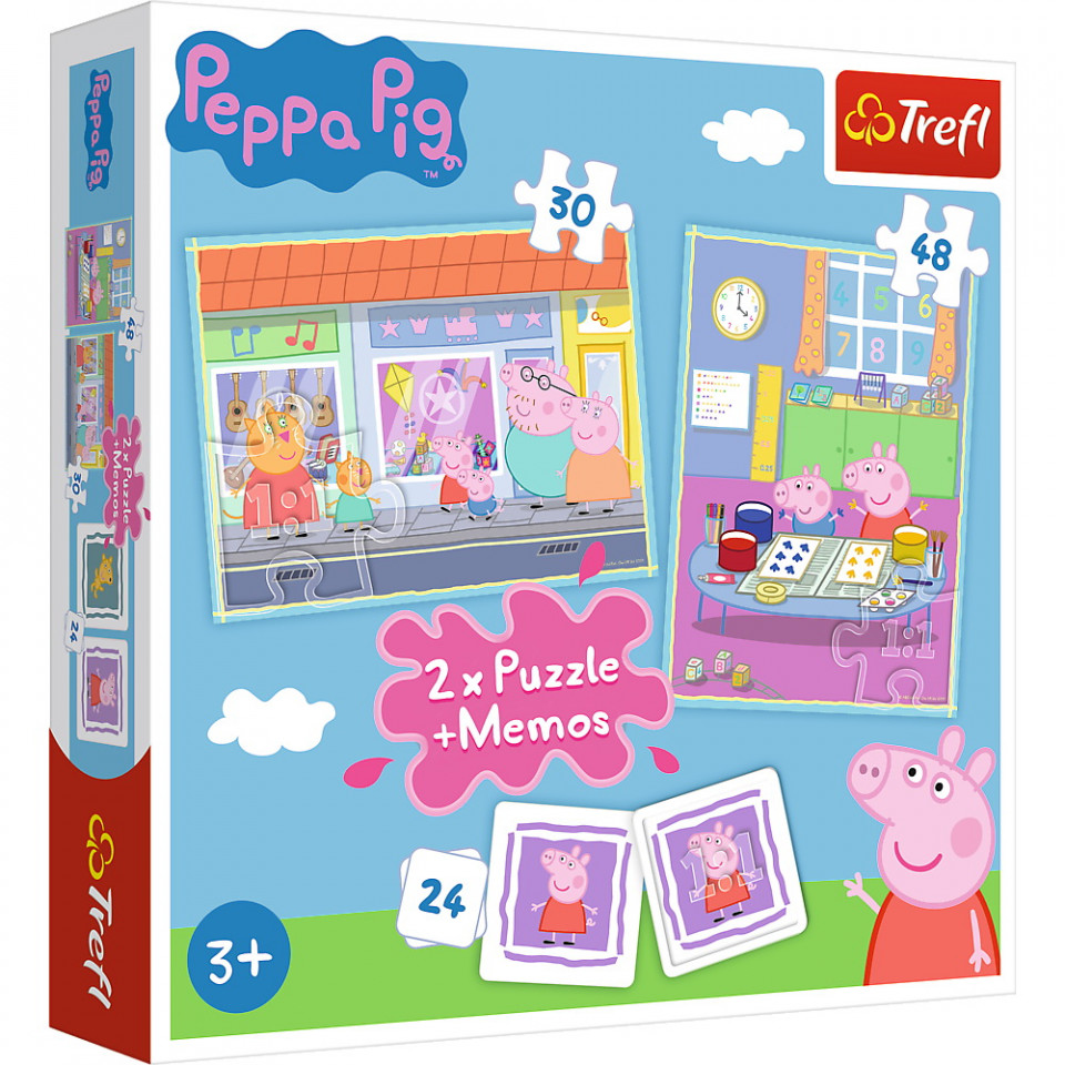 Puzzle 2in1 - Memo Pepa Pig - Trefl
