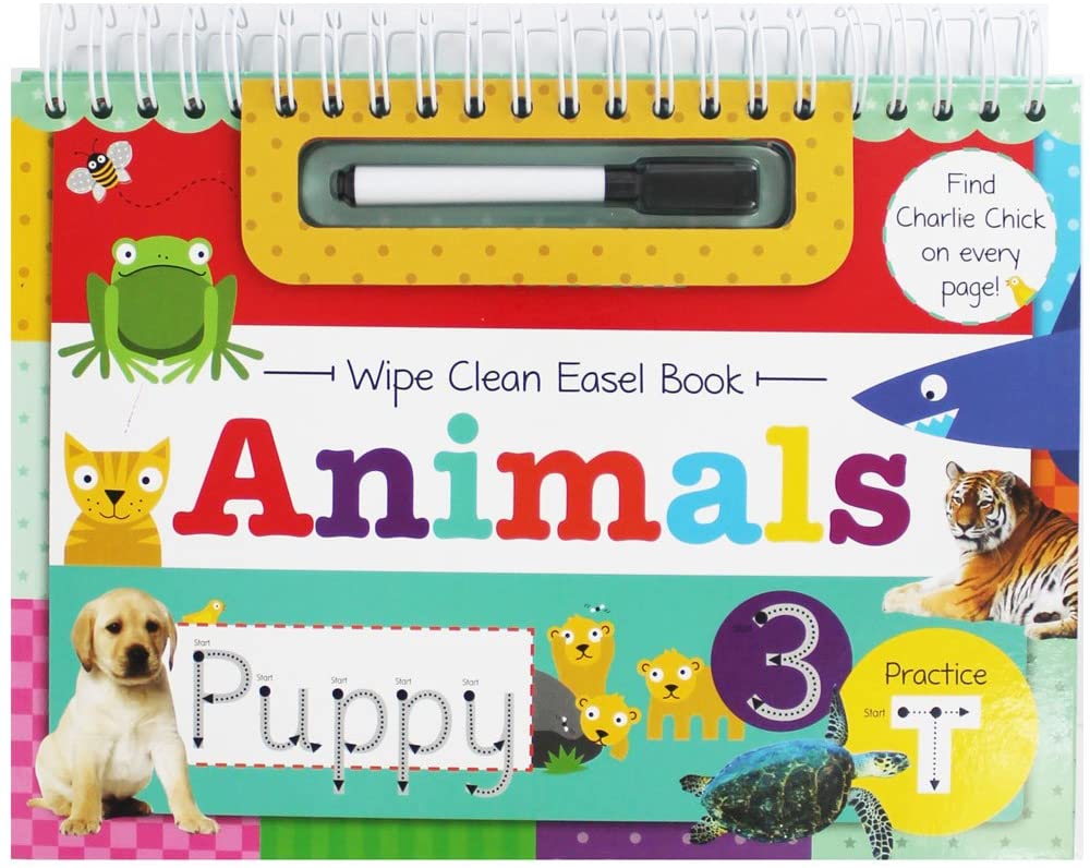 Wipe Clean Easel Animals Book