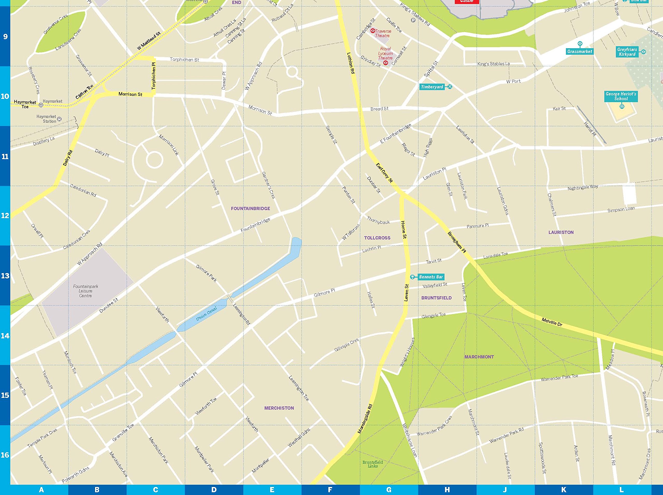 Lonely Planet Edinburgh City Map