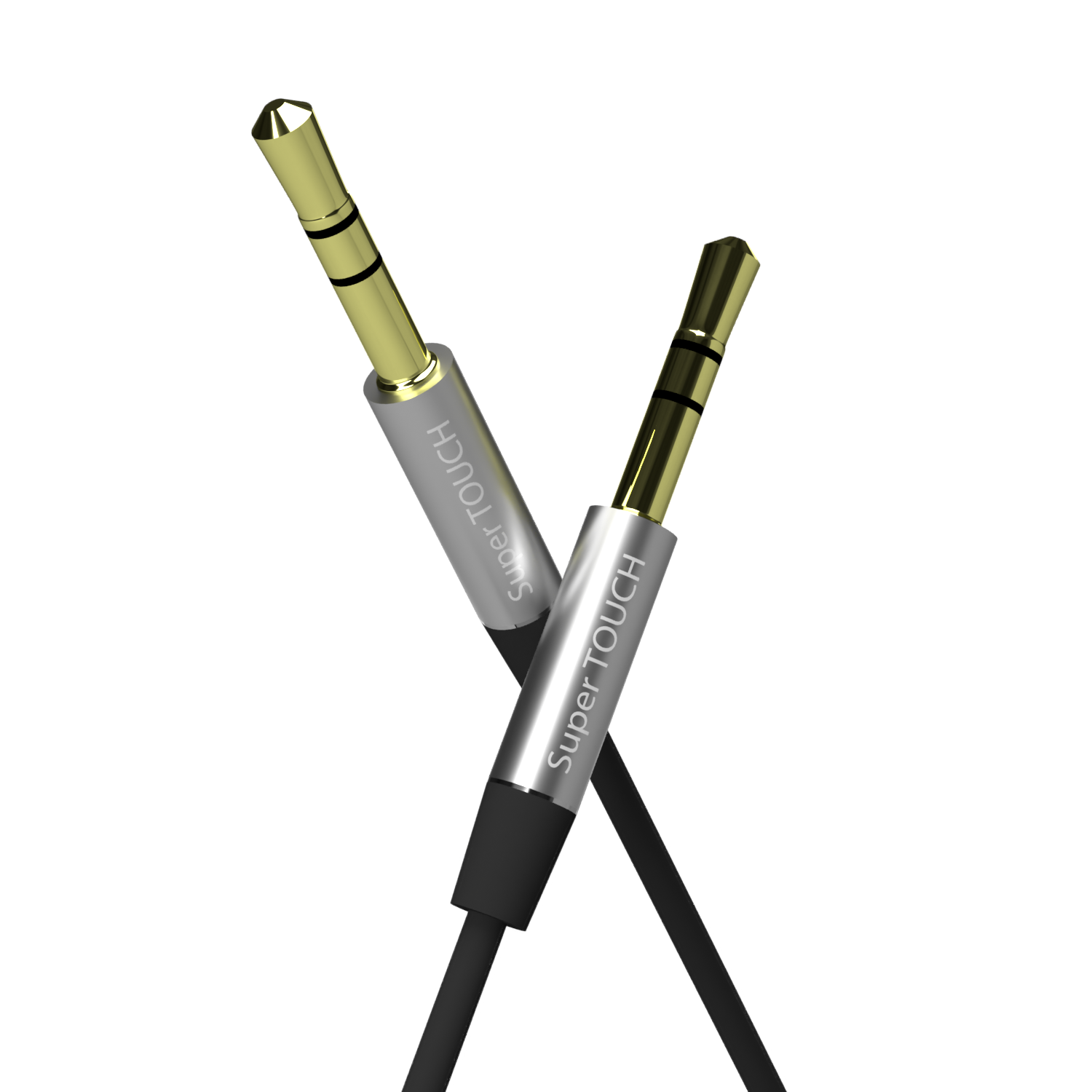 Cablu auxiliar Jack 1.5 m Super TOUCH, negru - Super Touch