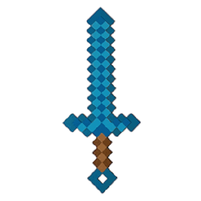 Sabie Minecraft Diamond, Albastru, Diamond Sword, 45 cm - Modele ...