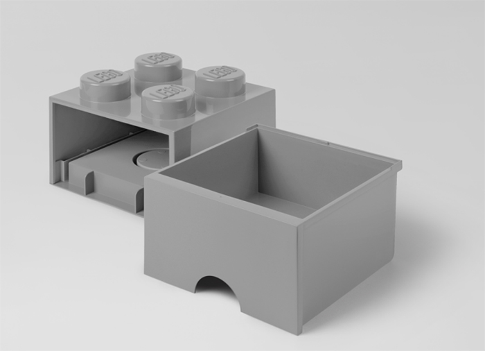 Cutie depozitare - LEGO Brick Drawer 2x2, Grey - Room Copenhagen