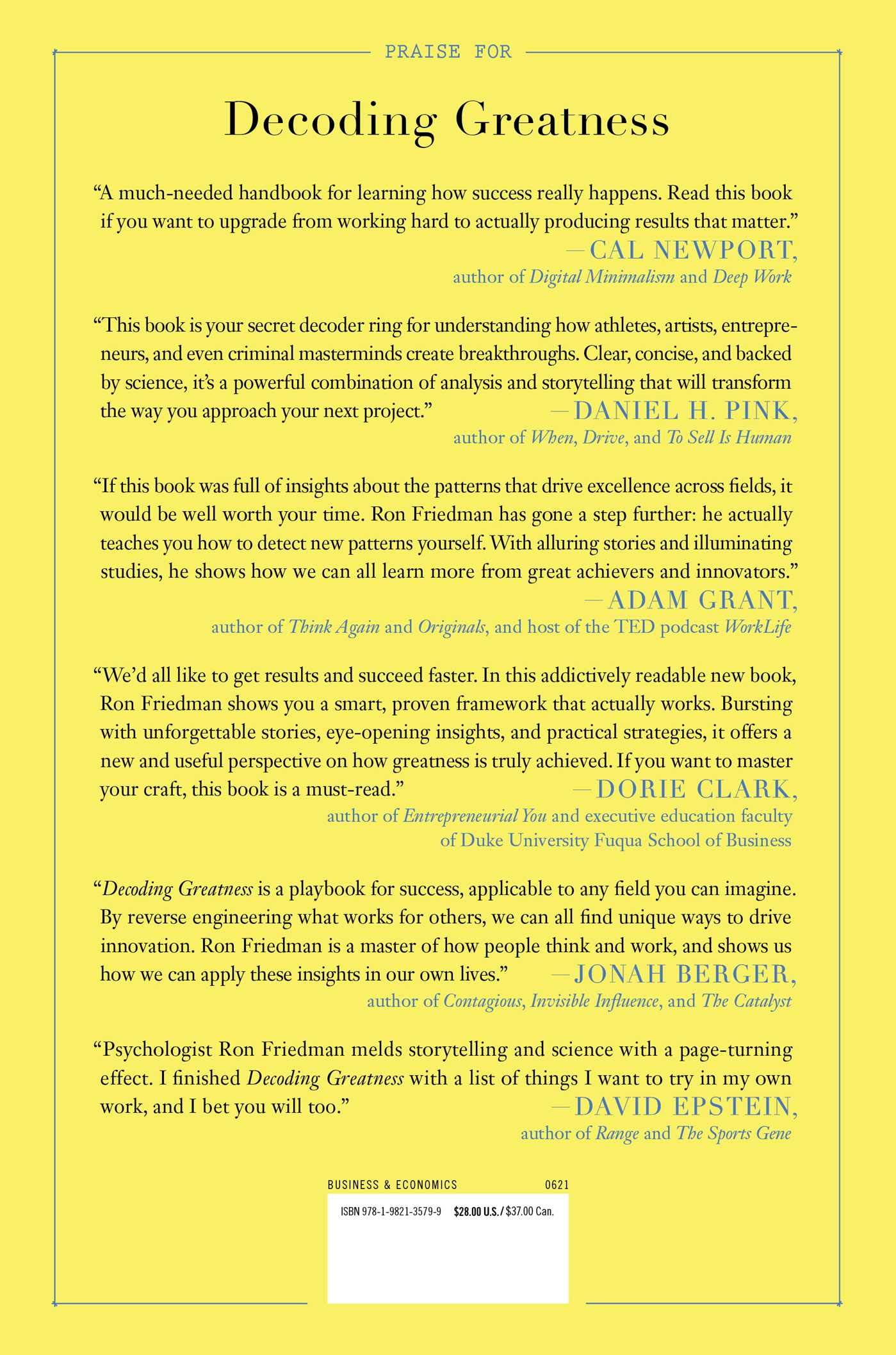 Decoding Greatness - Ron Friedman