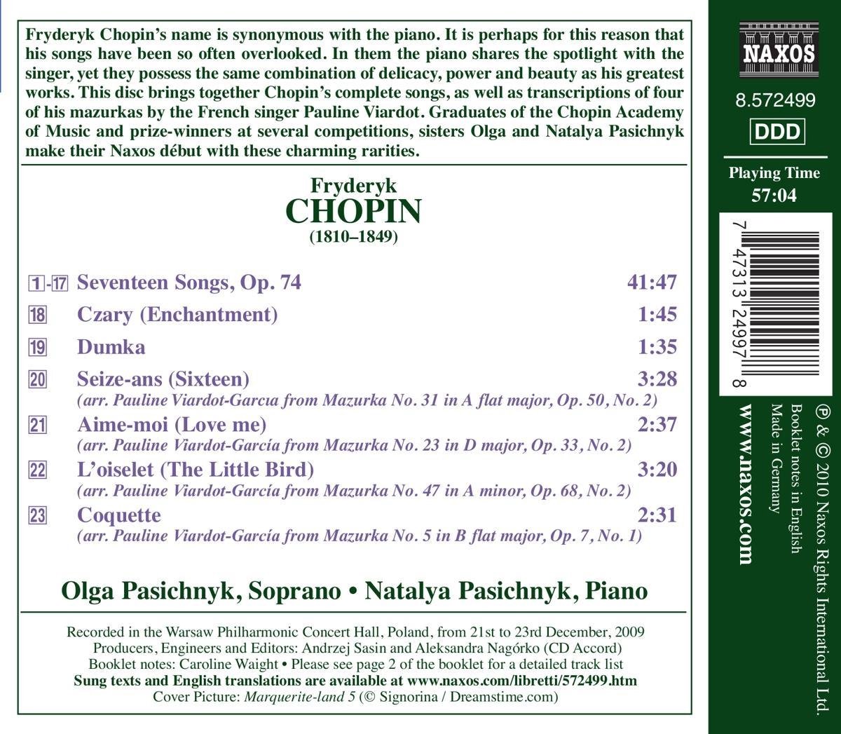 Chopin: Complete Songs - Frederic Chopin