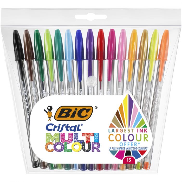 Set pixuri - Cristal Multi Colour, 15 culori - Bic - Bic