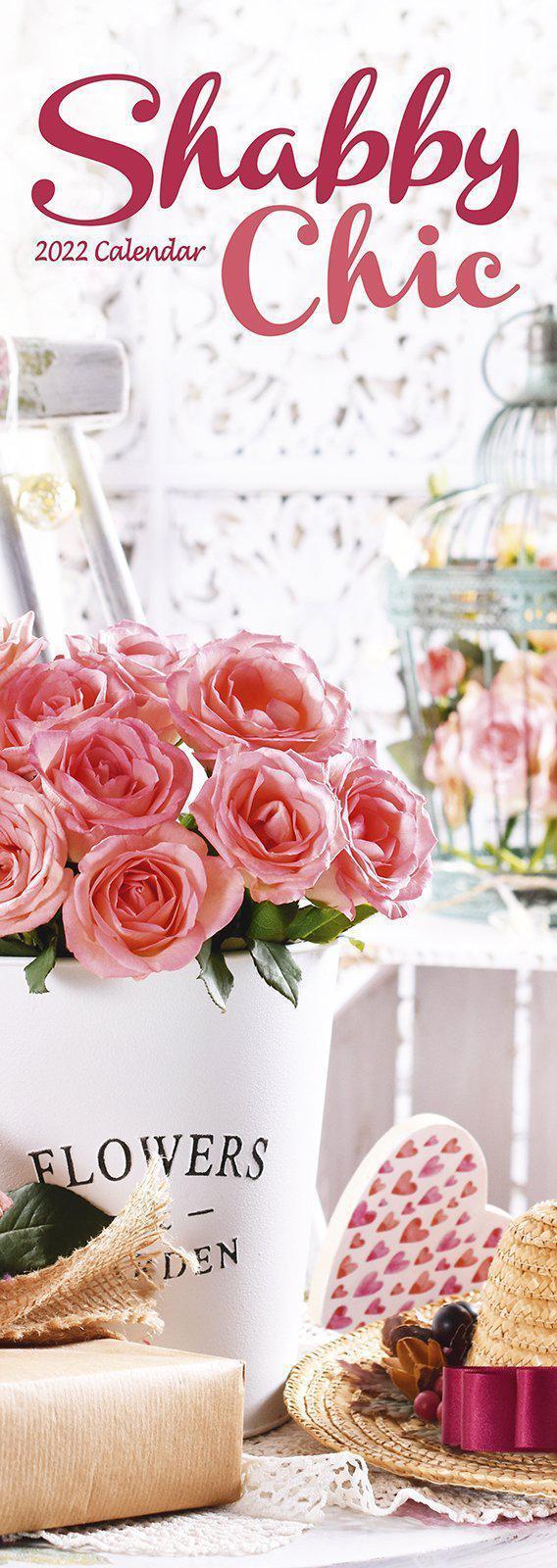 Calendar 2022 - Slimline - Shabby Chic - Avonside Publishing Ltd