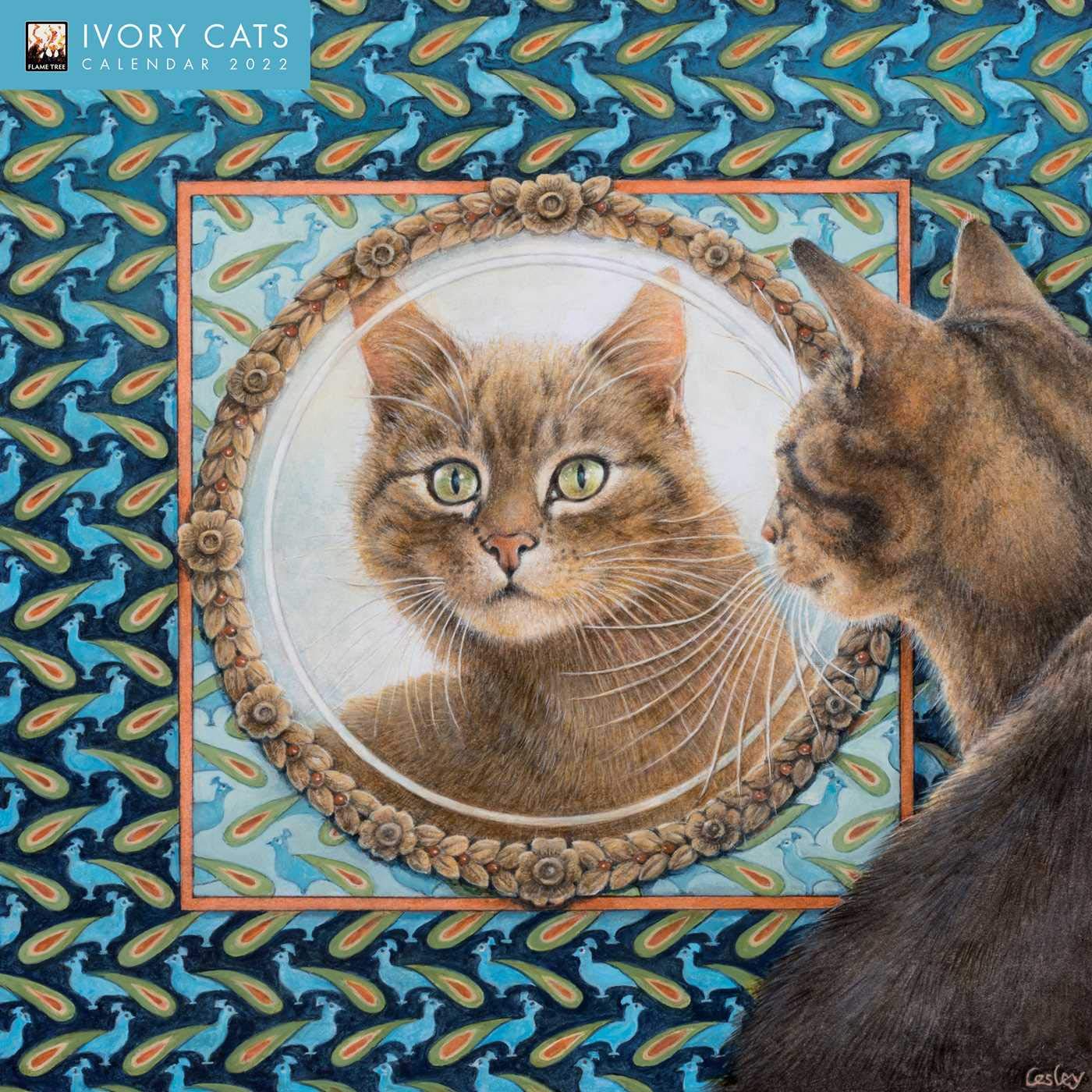 Calendar 2022 - Ivory Cats by Lesley Anne Ivory Art Calendar - Flame ...