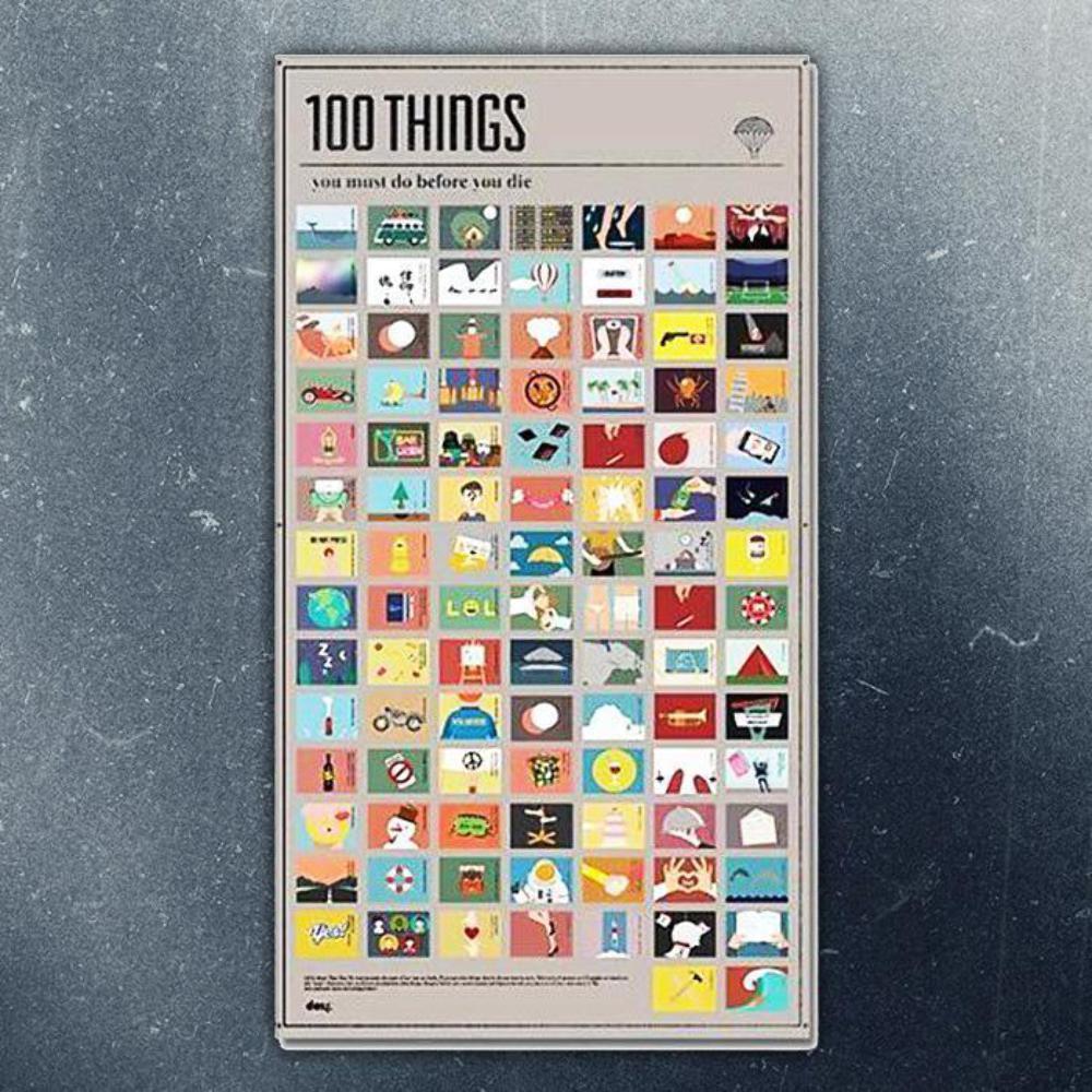 Poster 100 Things To Do Before You Die DOIY poster-100-things-to-do-before-you-die-doiy