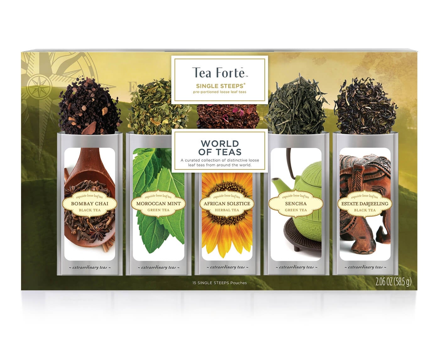 Ceai - Single Steeps: World of Teas, set 15 plicuri - Tea Forte