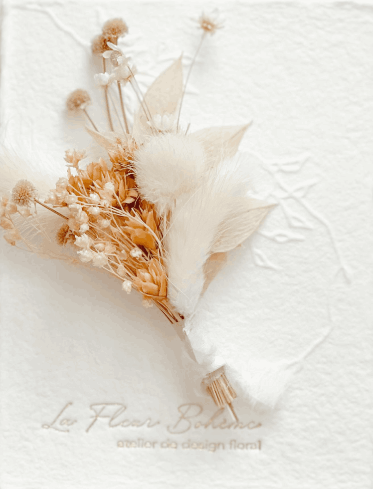 Brosa din flori uscate si conservate - Natur - La Fleur Boheme