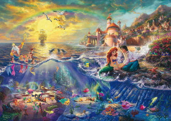 Puzzle 1000 piese - Thomas Kinkade - Disney - The Little Mermaid ...