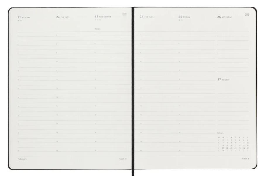 Agenda 2023 Moleskine Smart Pro 12 Month Weekly XL Hard Cover Agenda 2023 Moleskine Smart Pro 12 Month Weekly XL Hard Cover