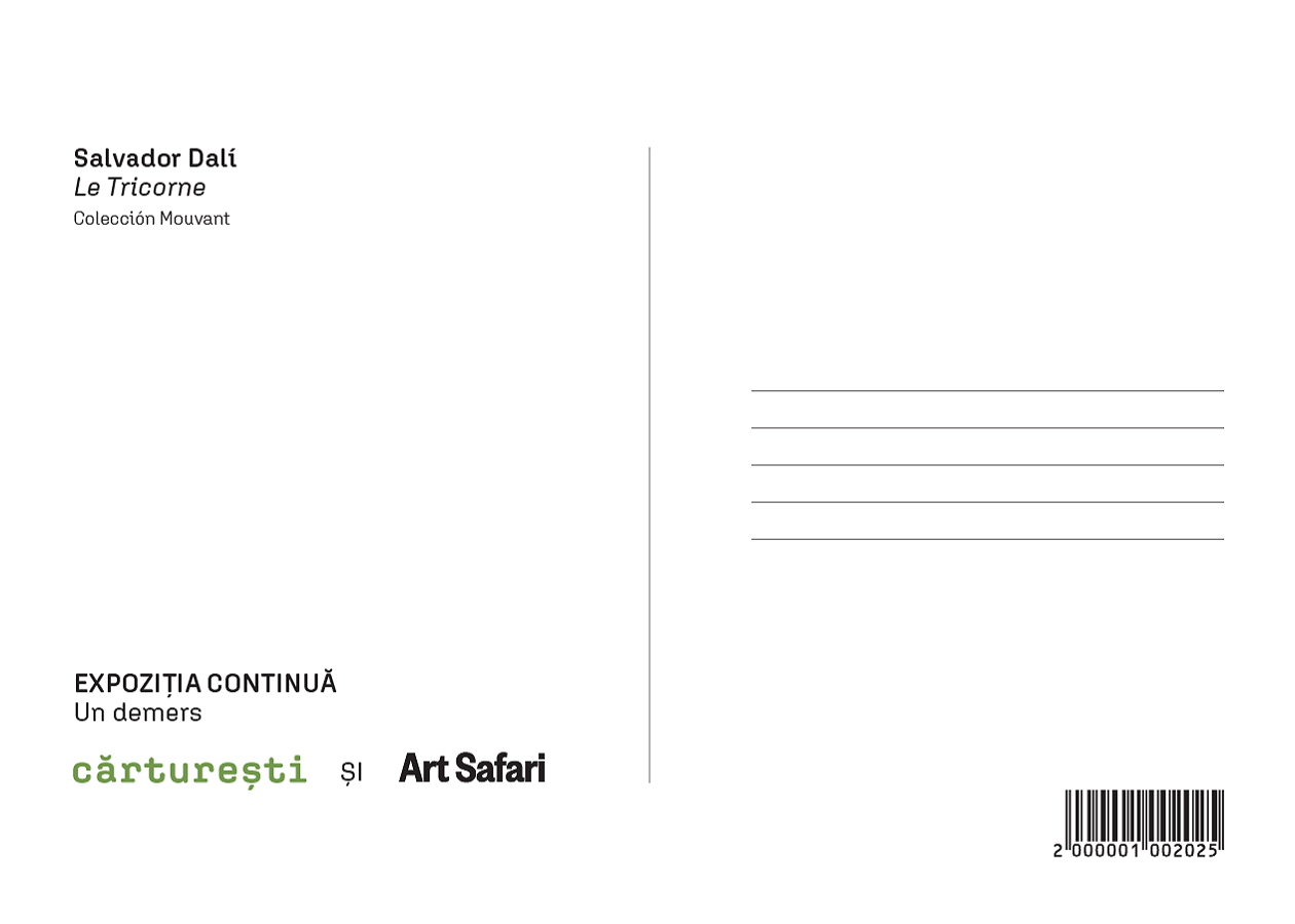 Carte postala 2022 - Salvador Dali - Le Tricorne - Art Safari