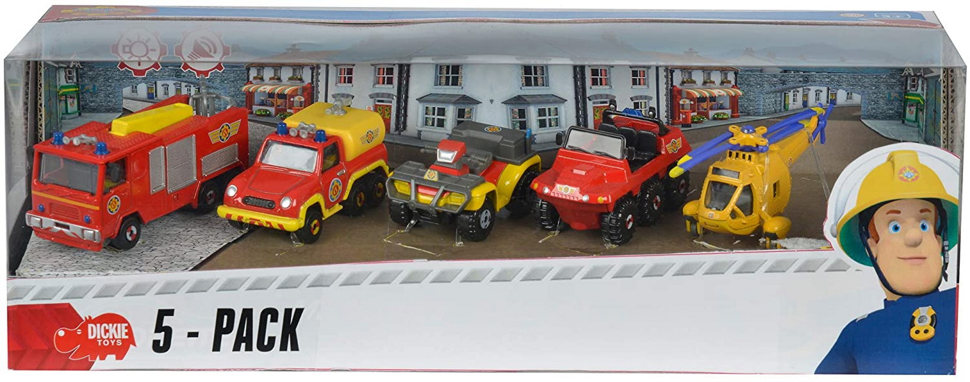 Set masinute - Fireman Sam - 5 Pack - Dickie Toys