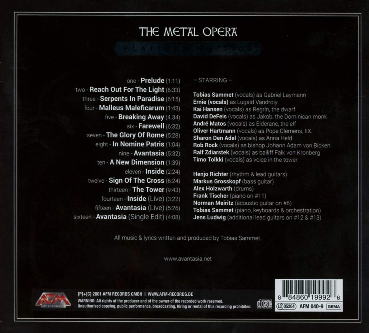 The Metal Opera Pt. I - Tobias Sammet's Avantasia
