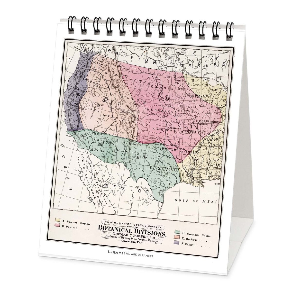 Calendar de birou 2023 - Vintage Maps, 12x14.5 cm - Legami