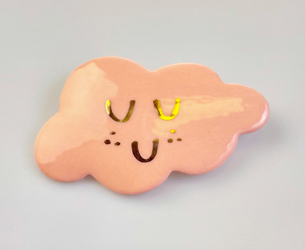 Brosa - Nor, roz - Alina Ceramics