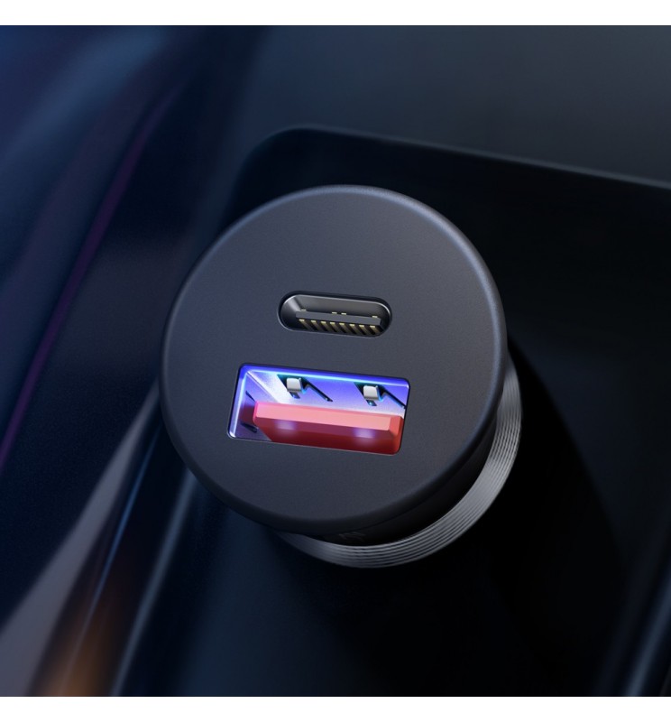 Incarcator auto - Speed PD/QC 3.0 - USB Type-C - Black - Mcdodo