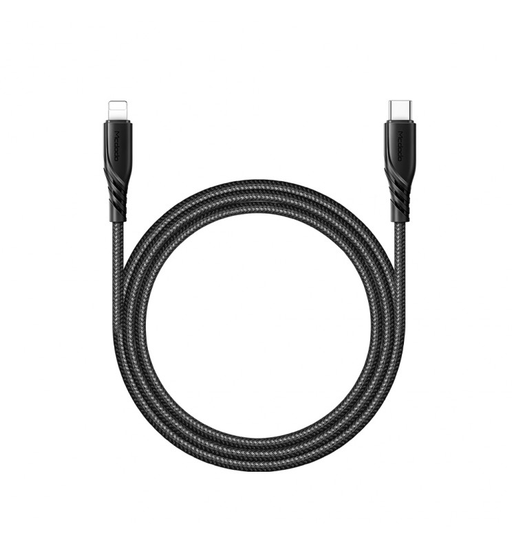 Cablu - PD Fast Charge USB Type-C to Lightning - Black, 1.2 m - Mcdodo