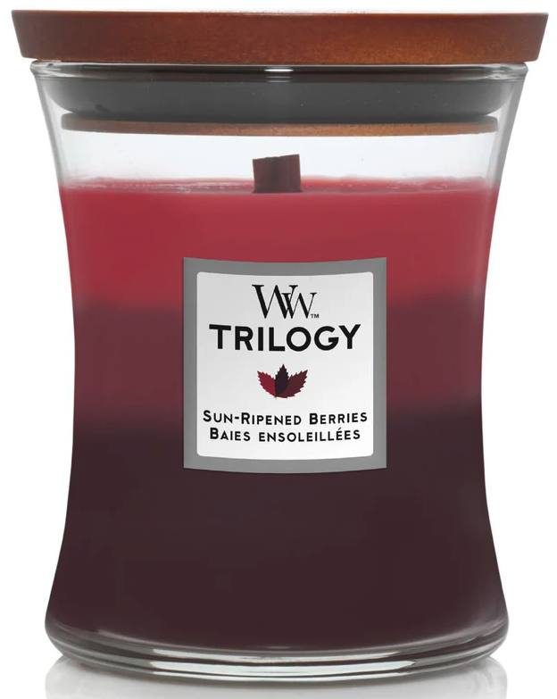 Lumanare parfumata - Trilogy Sun-Ripened Berries (Medium) - WoodWick