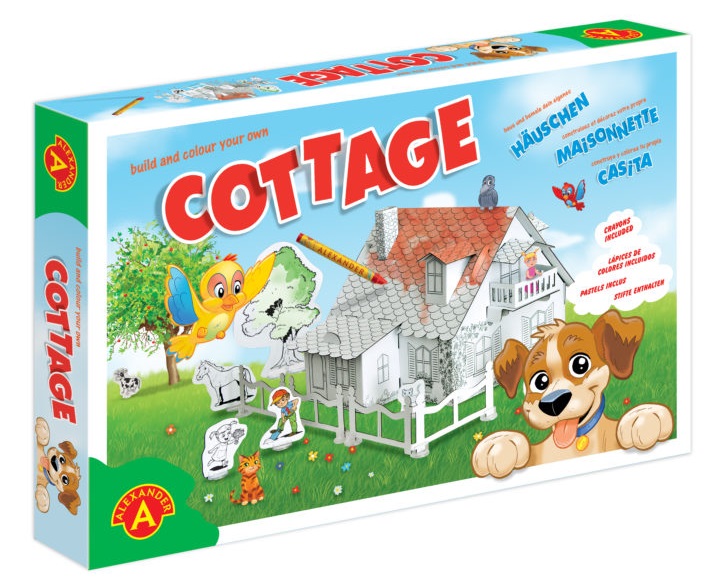 Joc creativ de asamblat si colorat - Cottage & The Dog - Alexander Toys