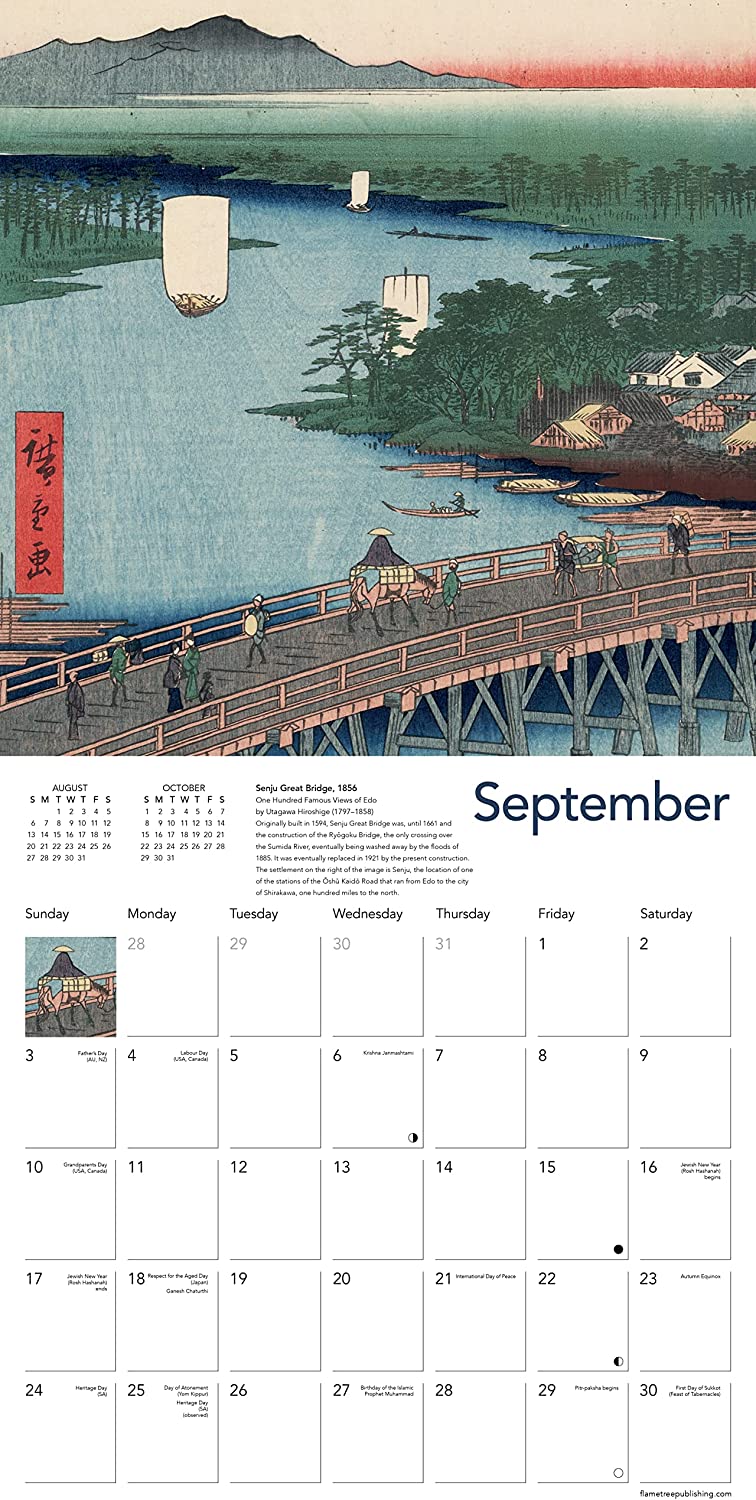 Calendar 2023 - Japanese Woodblocks - Flame Tree Studio