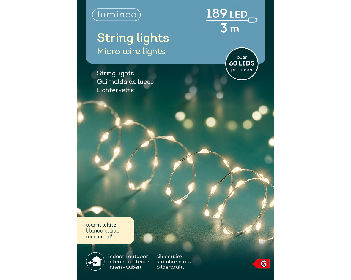 Instalatie decorativa - 189 Micro LED Extra Dense Lights Silver Wire ...