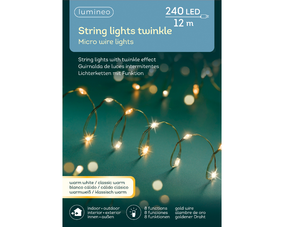 Instalatie decorativa - Micro LED Stringlights 8 Function Twinkle ...