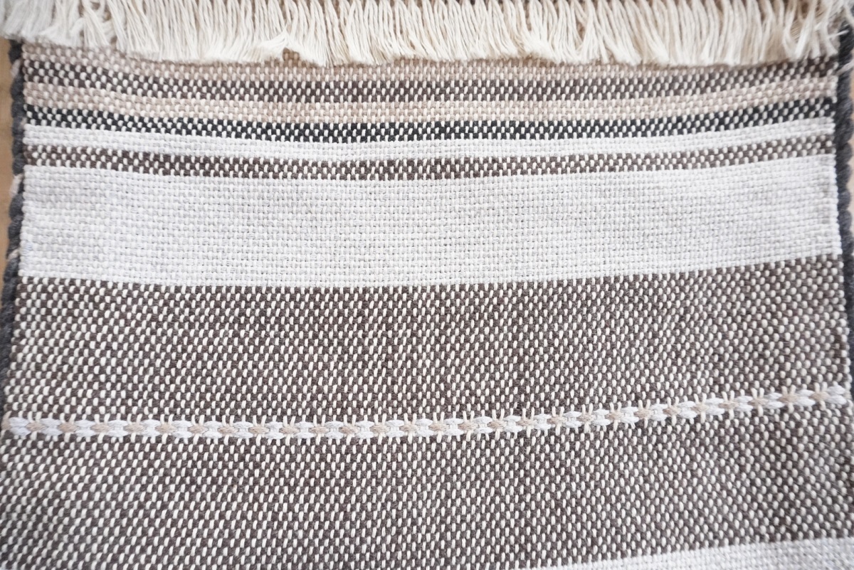 Set suporturi pentru farfurie si traversa - Maro-Bej - Isabela Tudose Popa