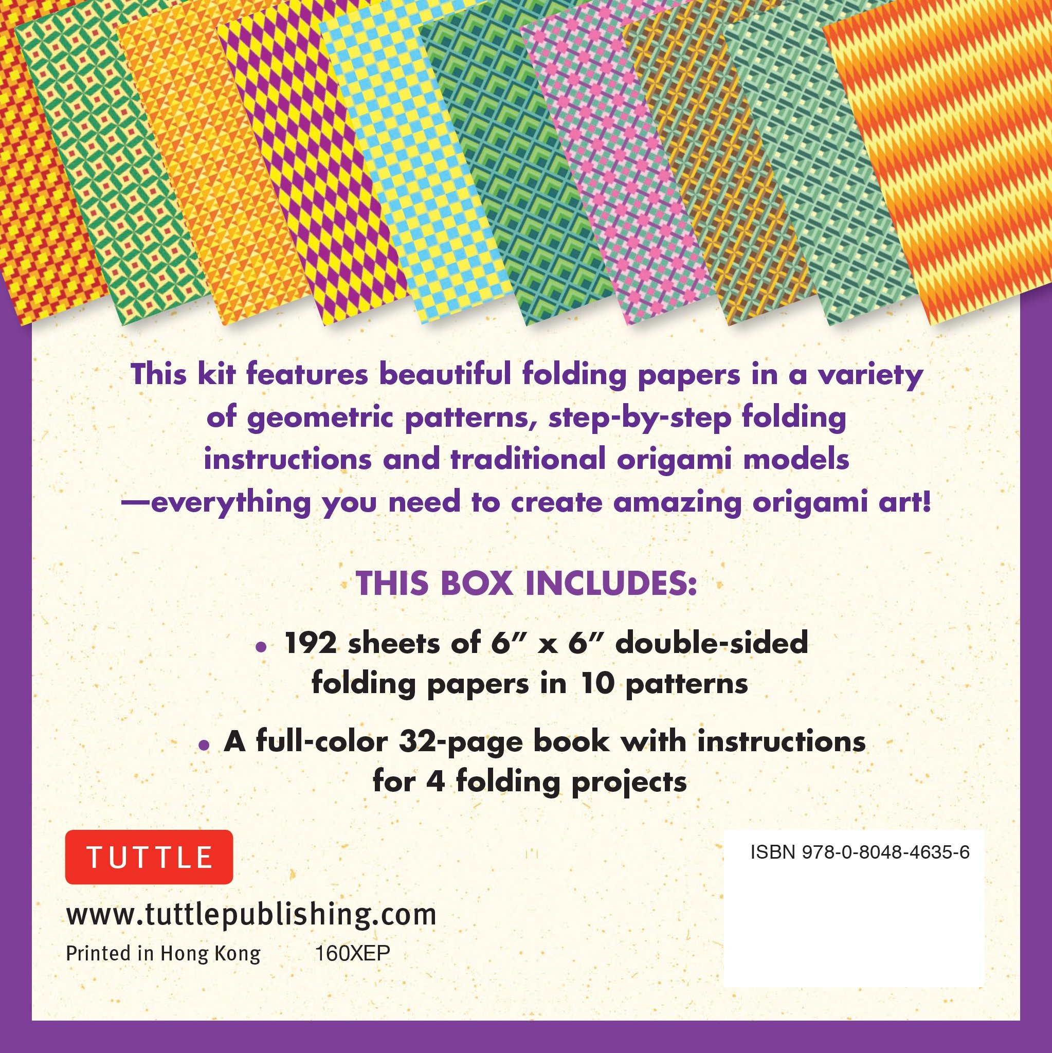 192 Origami Folding Papers in Geometric Patterns - Tuttle Publishing