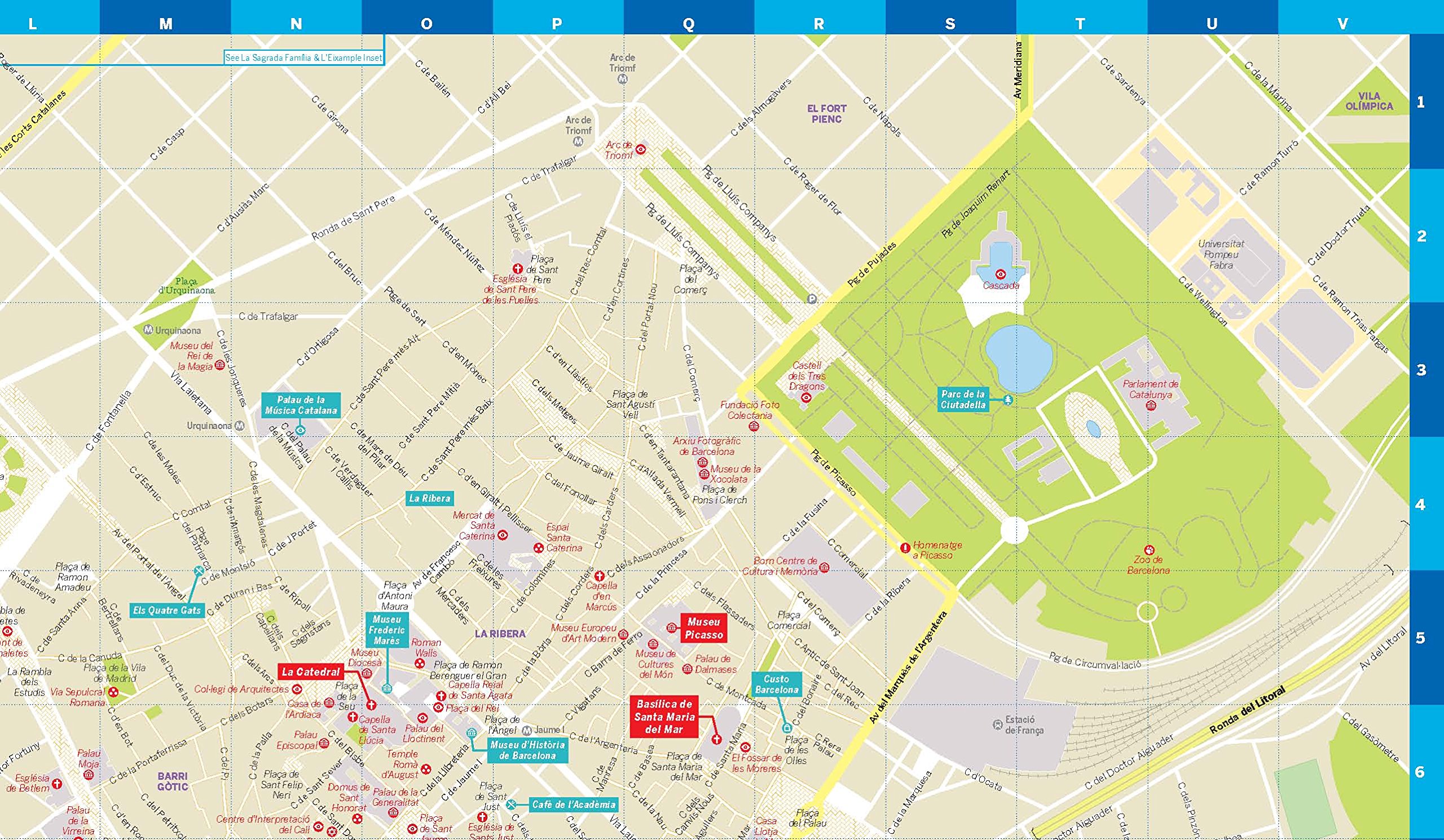 Barcelona City Map - Lonely Planet