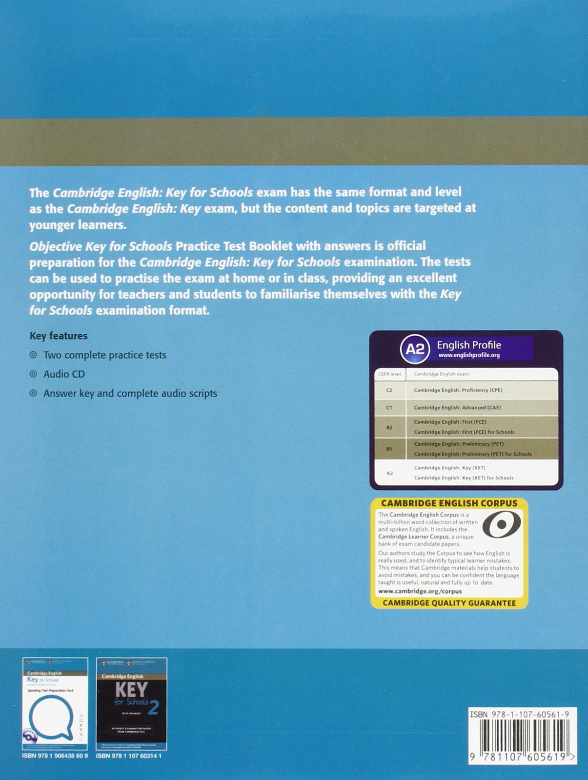 Objective Key for Schools Practice Test Booklet with Answers with Audio ...