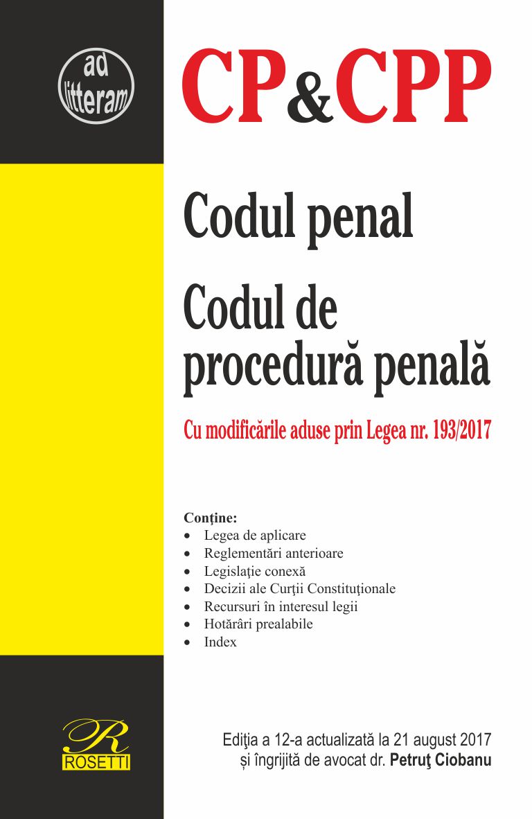 Codul penal. Codul de procedura penala - Petrut Ciobanu