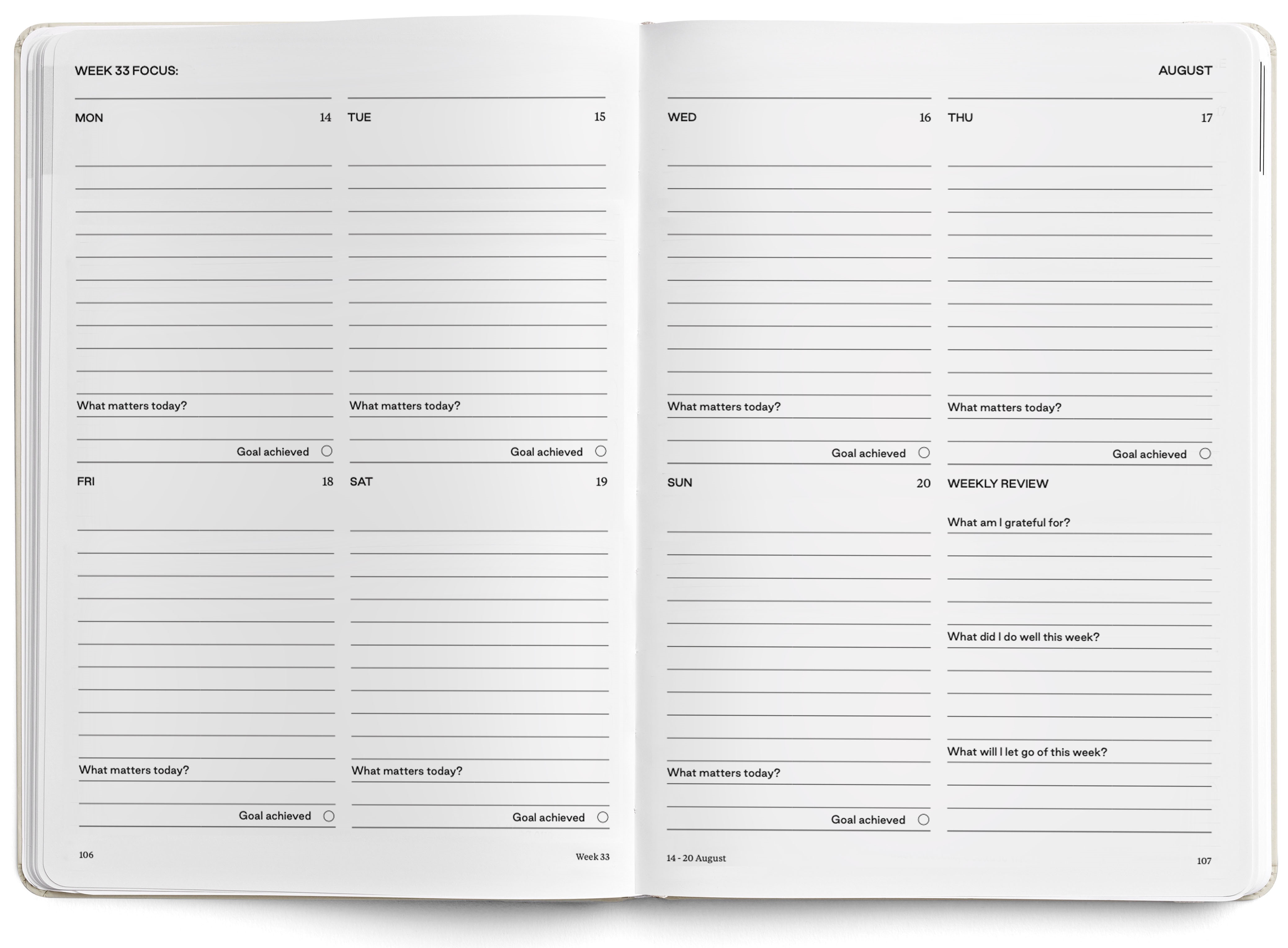 Agenda Weekly Planner A5 2023 - Stone - Karst