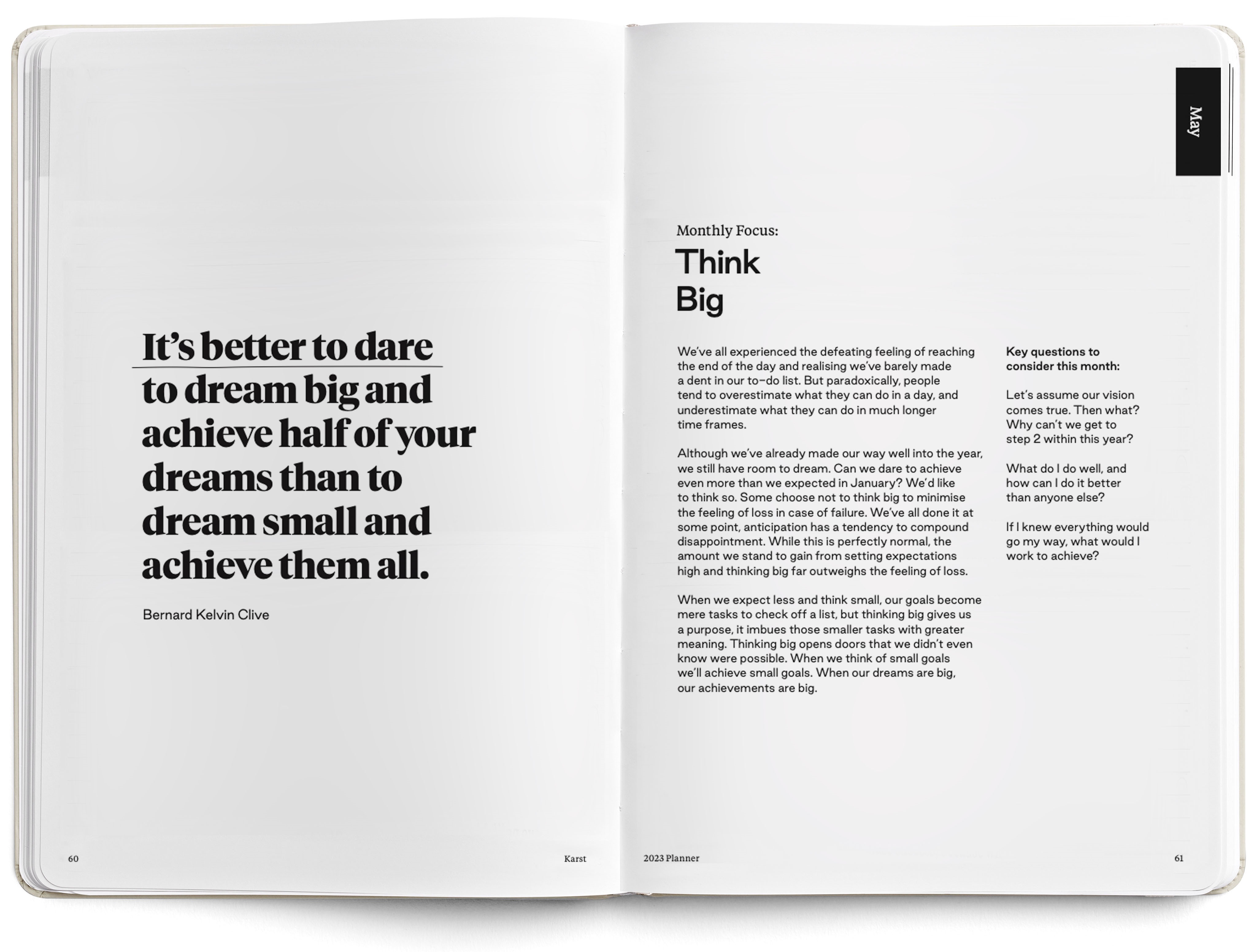 Agenda Weekly Planner A5 2023 - Stone - Karst