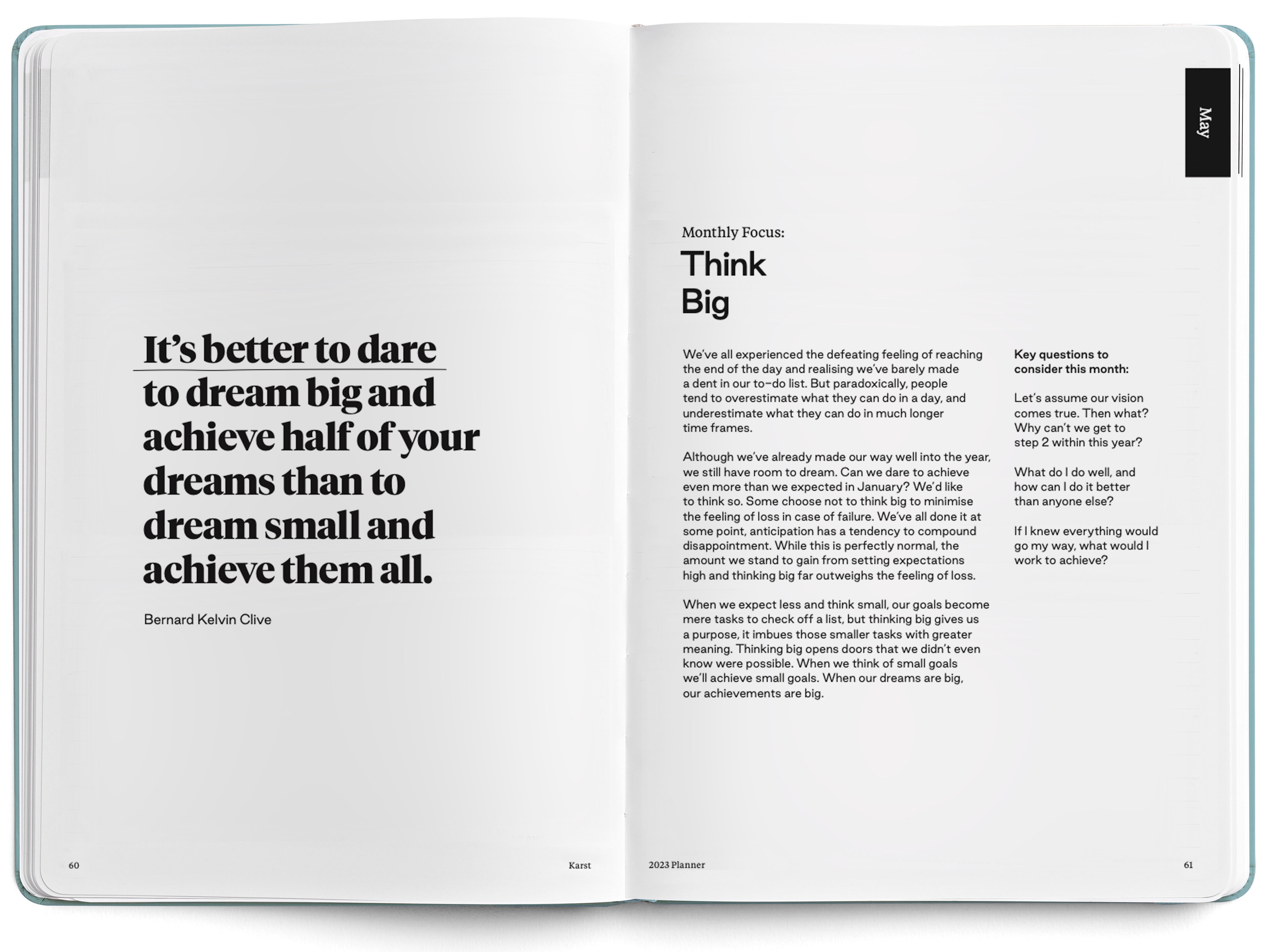 Agenda Weekly Planner A5 2023 - Glacier - Karst