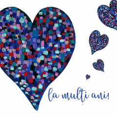 Felicitare - Love - Inima albastra: La multi ani! - Ana-Maria Galeteanu ...