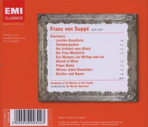 Suppe: Overtures - Franz von Suppe, Neville Marriner, Academy of St ...