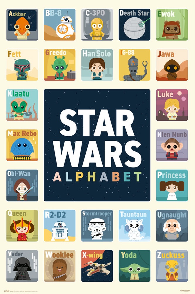 Poster - Star Wars - Alphabet - Grupo Erik