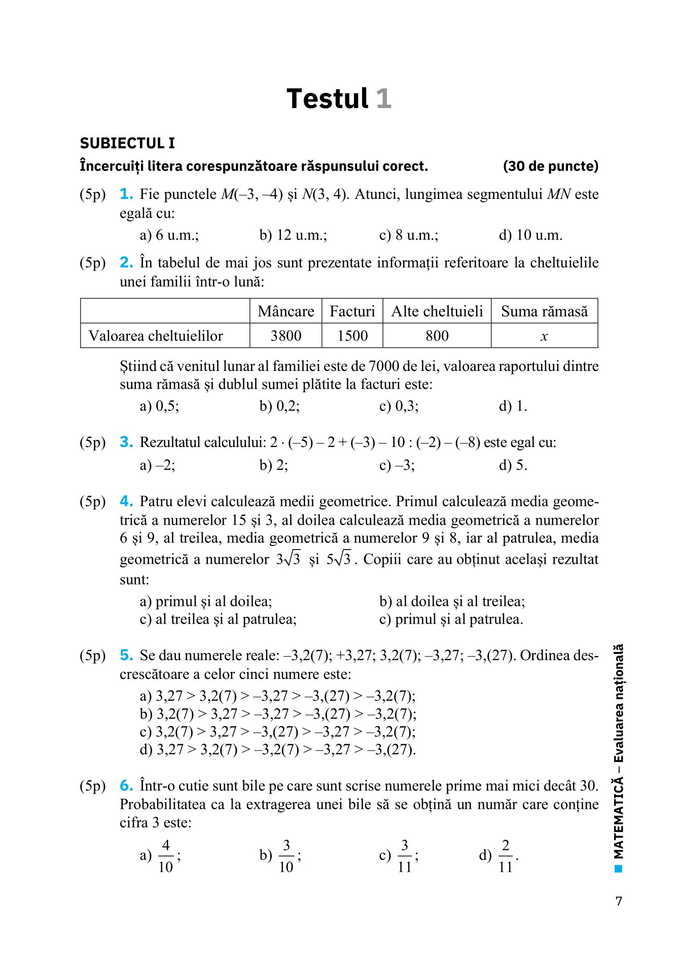 Matematica pentru Evaluarea nationala 2023. Clasa a VIII-a - Marius Perianu, Catalin Stanica ...