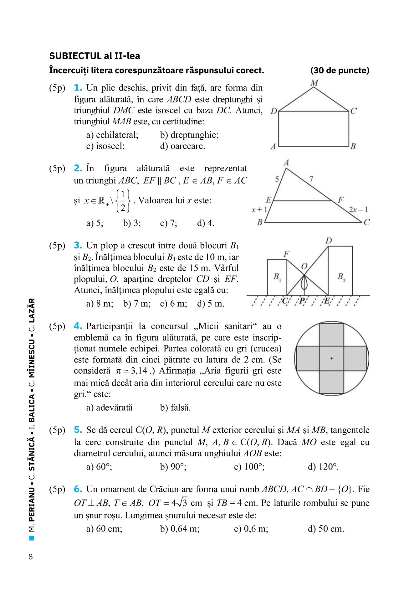 Matematica pentru Evaluarea nationala 2023. Clasa a VIII-a - Marius Perianu, Catalin Stanica ...