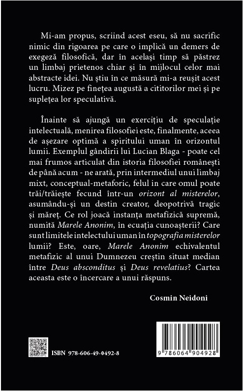 Despre cunoastere si Marele Anonim in filosofia lui Lucian Blaga ...