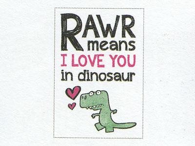 Magnet - Rawr Means I Love You in Dinosaur - Legami