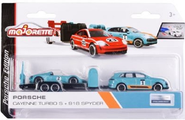 Set 2 masini si remorca - Porsche Cayenne - Majorette - Majorette