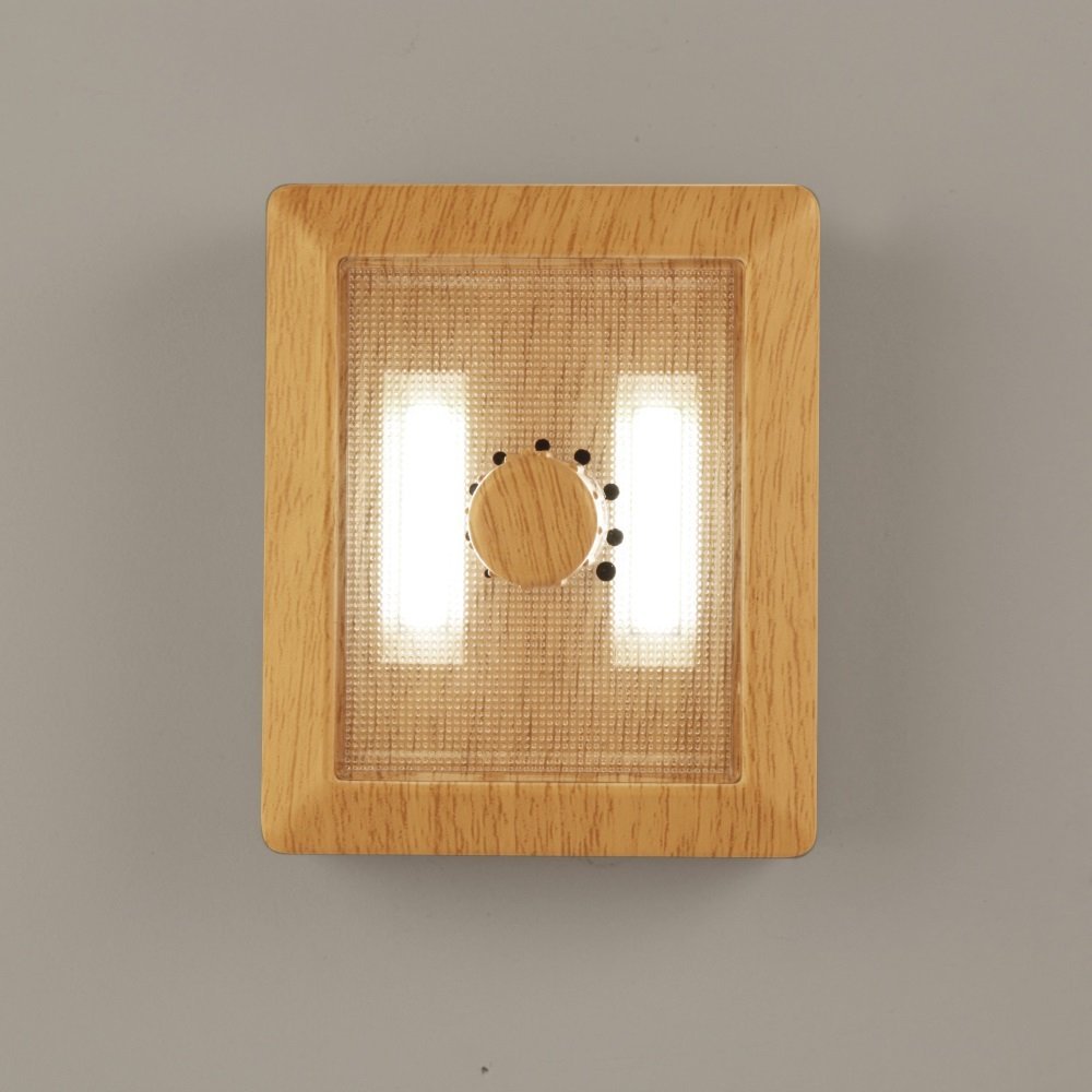 Adhesive Wood Dimmer Light - Kikkerland