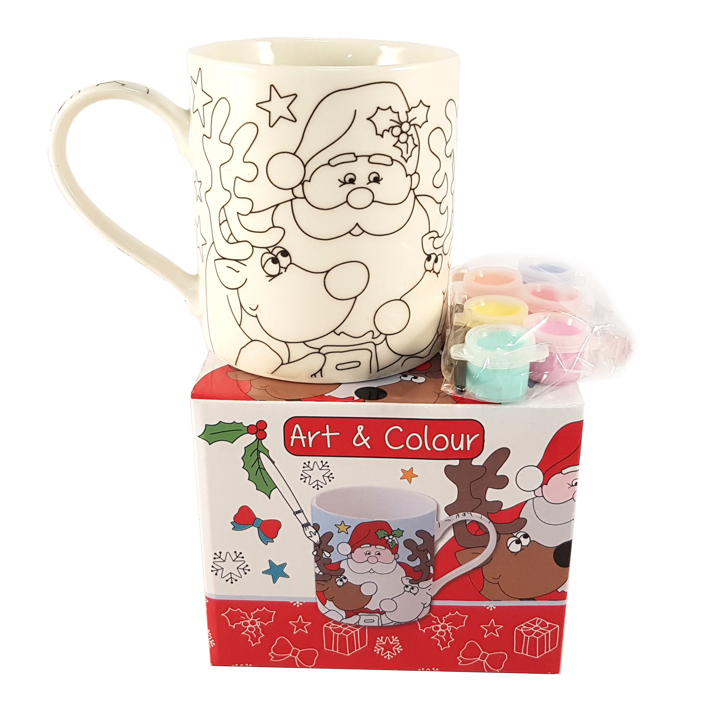 Cana de colorat - Santa &Deer - Nuova R2S - 350 ml - Ceramica - multicolor