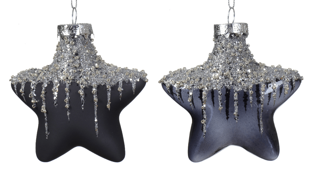 Set 2 stele - Gold Glitter - Beads Mix - Black - Kaemingk